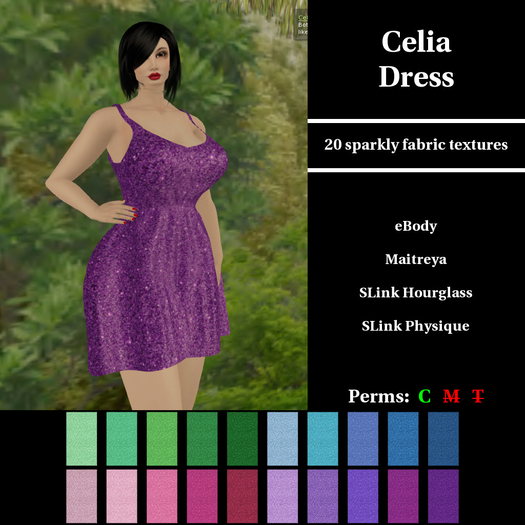 Second Life Marketplace - CDKC.10008956 - Celia Dress - sparkle
